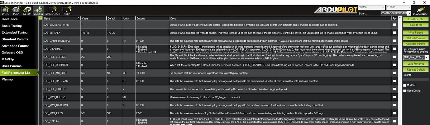 Log Parameters Missing Arducopter Ardupilot Discourse