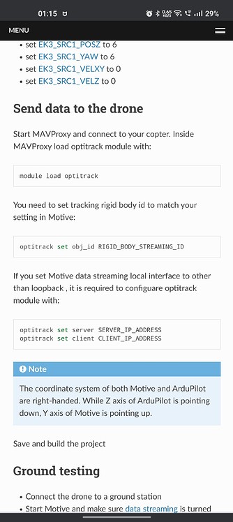 Optitrack with ArduCopter - Copter 4.0 - ArduPilot Discourse