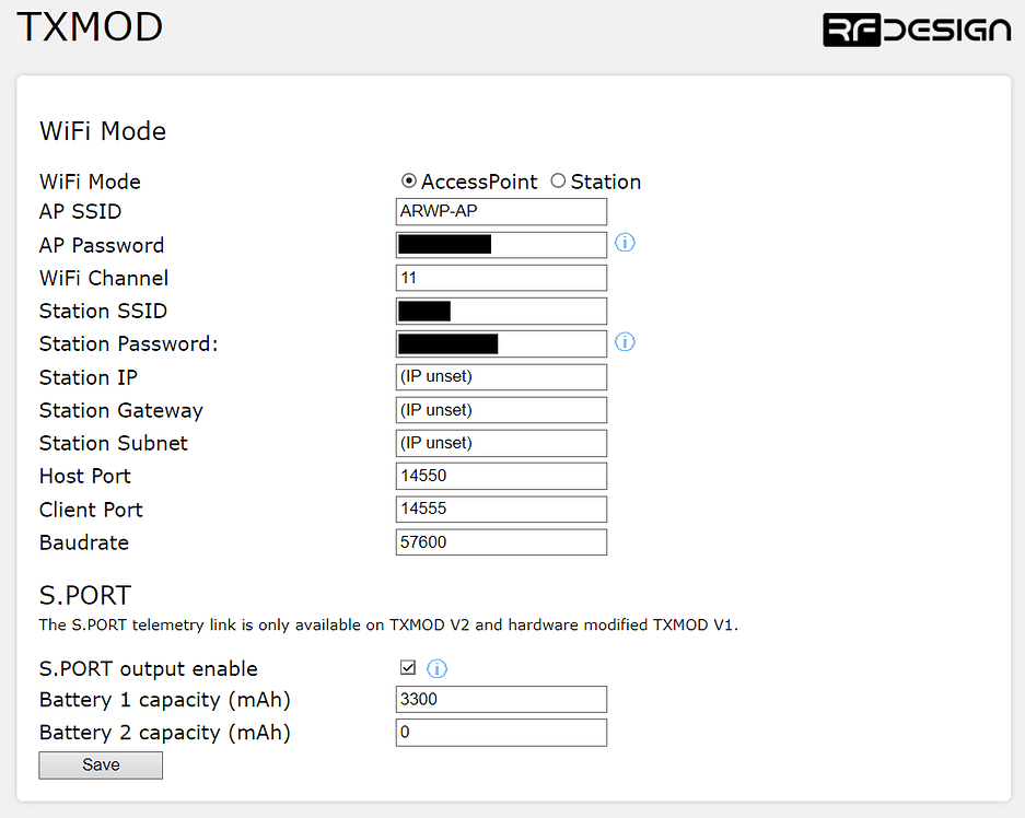 Combined RC and Telemetry on a single link (TXMod v2, RFD 900x, TX16S ...