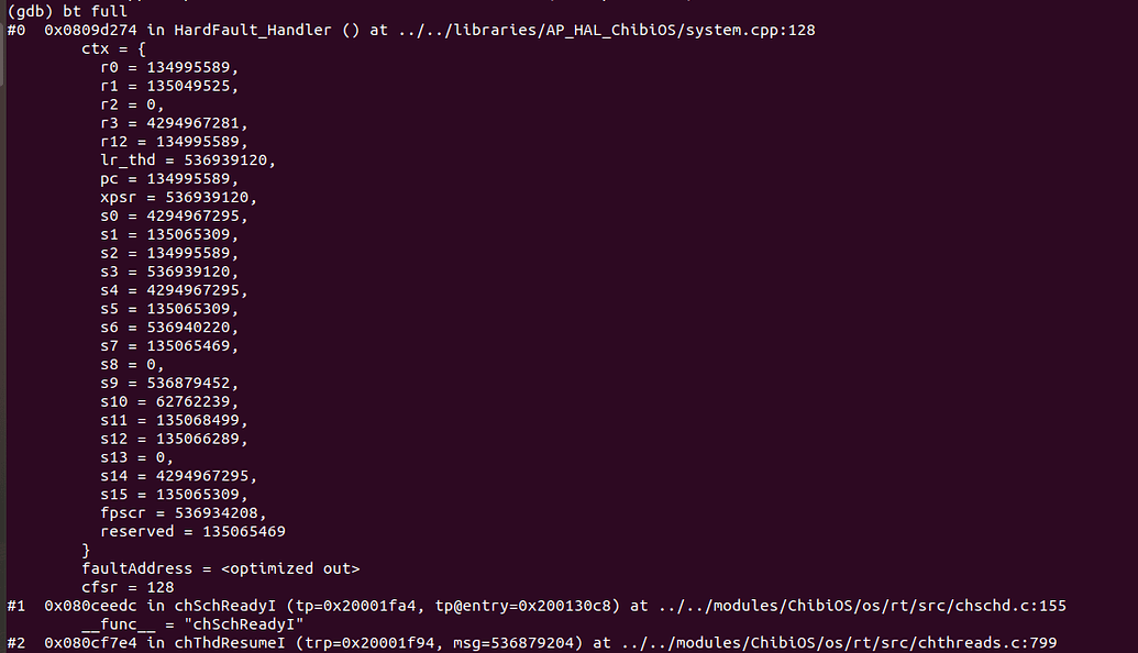Debugging watchdog reset hardfault issue on a custom build FC - Other Hardware - ArduPilot Discourse