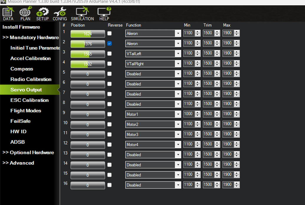 Getting Control surfaces and VTOL motors spinning on Titan Dynamics ...