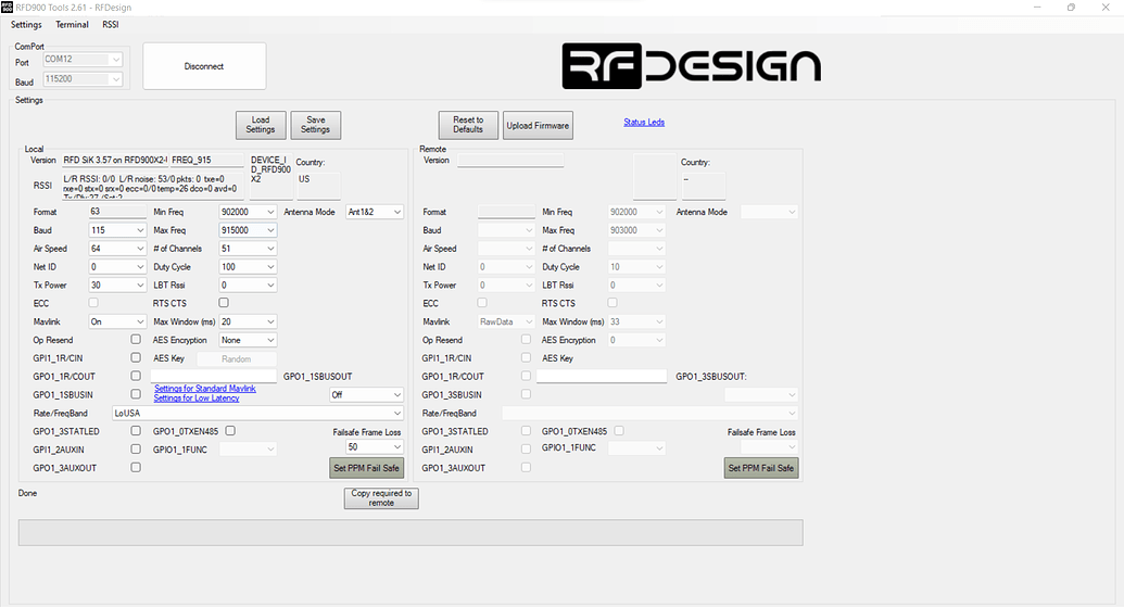 RFD900x Stuck "Getting Param" - Radios - ArduPilot Discourse