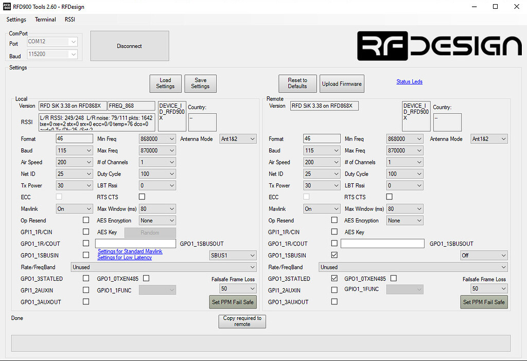 RFD 868x, TXMOD v2, Pixhawk 4 - no RC channels - Radios - ArduPilot ...