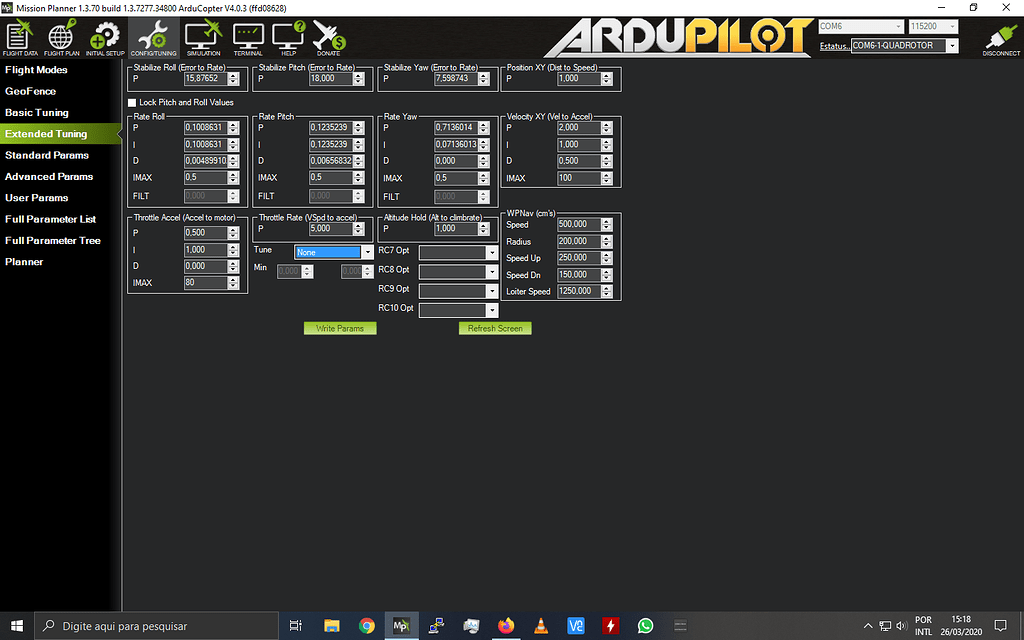 Missing channels on extended tunning - Copter 4.0 - ArduPilot Discourse
