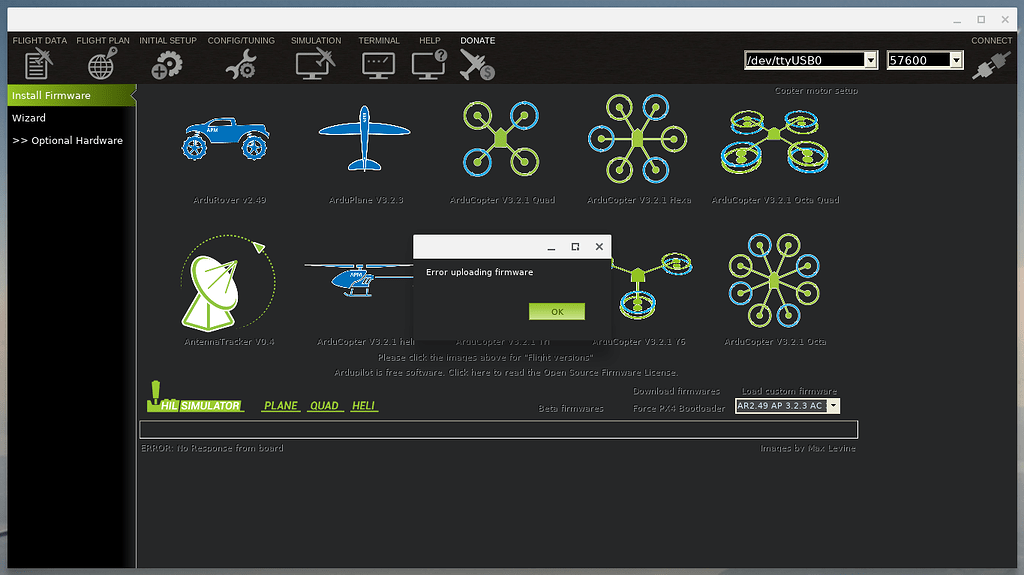 Mission planner unable to upload/install firmware - Mission Planner - ArduPilot Discourse