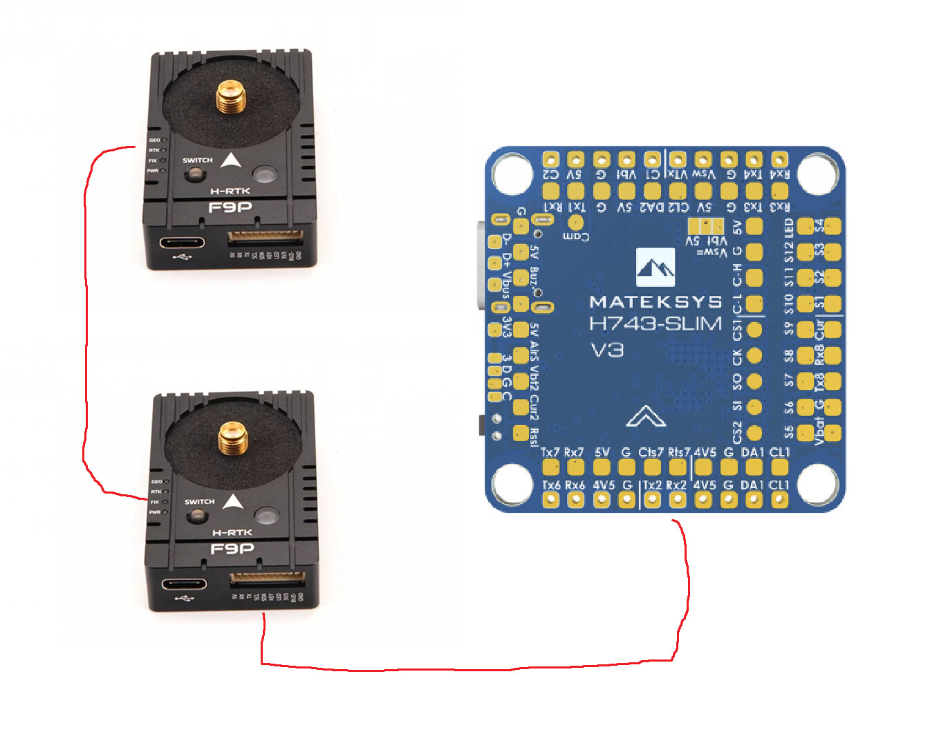 Dual F9P GPS for yaw, but only using single UART on FC - Copter 4.6 ...