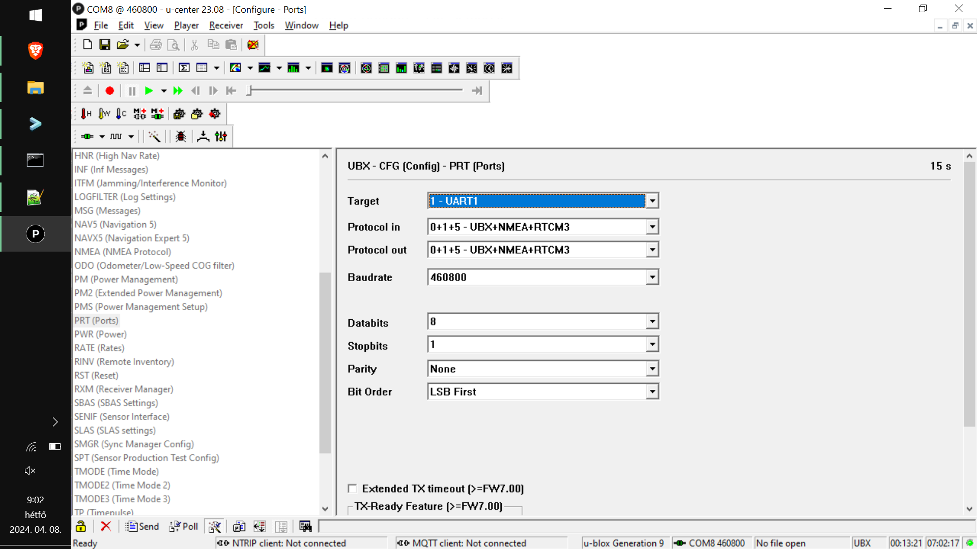 Heading informations via moving baseline configuration (GNSS-antenna ...