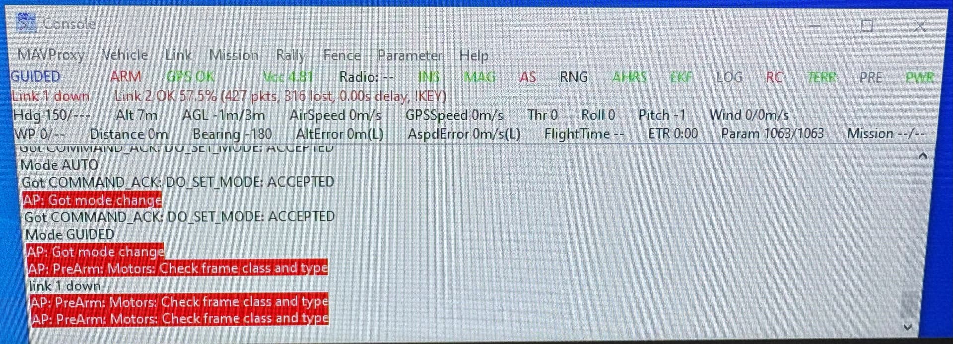 MavProxy getting data but wont send commands - MAVProxy - ArduPilot Discourse