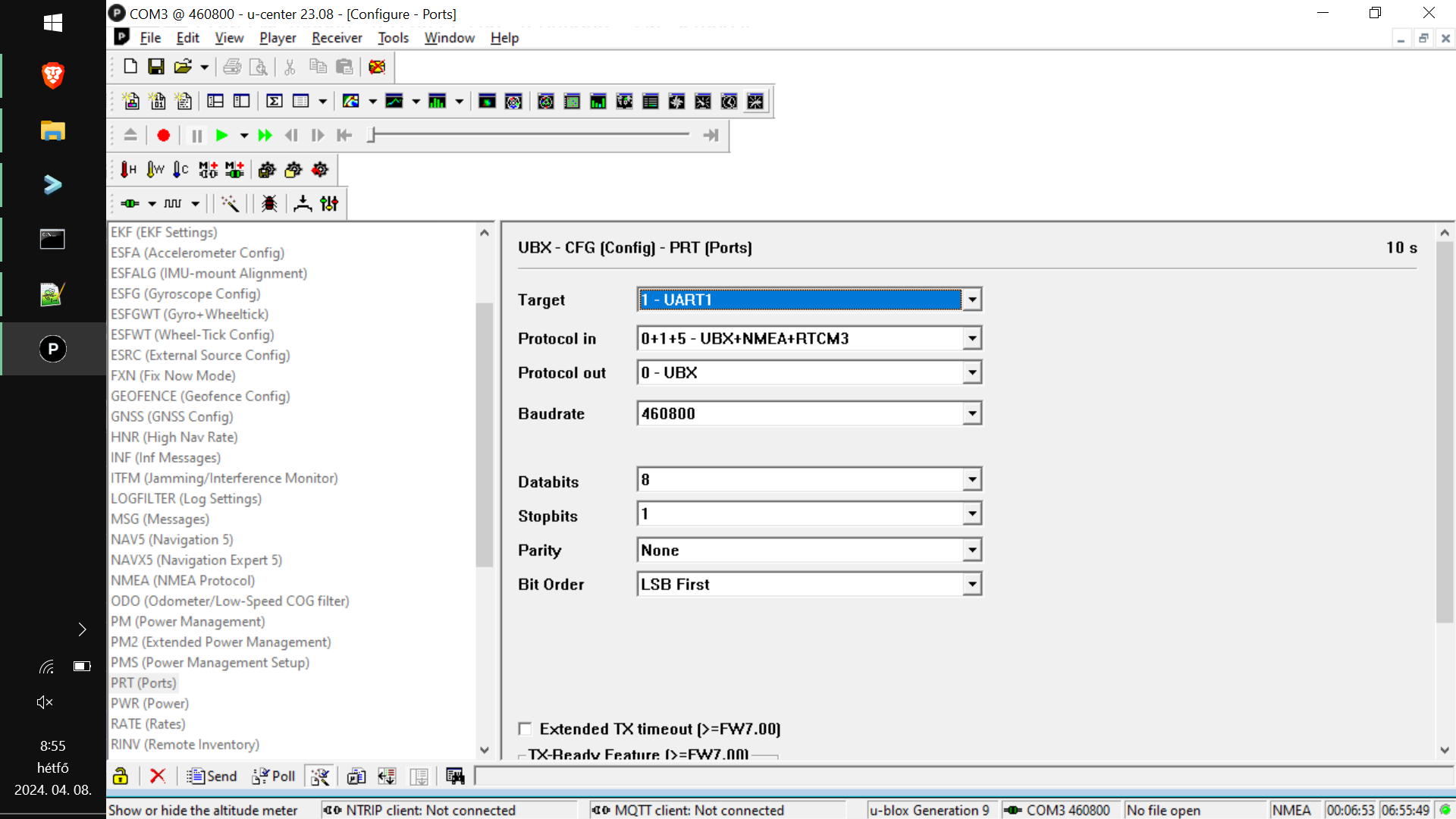 Heading informations via moving baseline configuration (GNSS-antenna ...