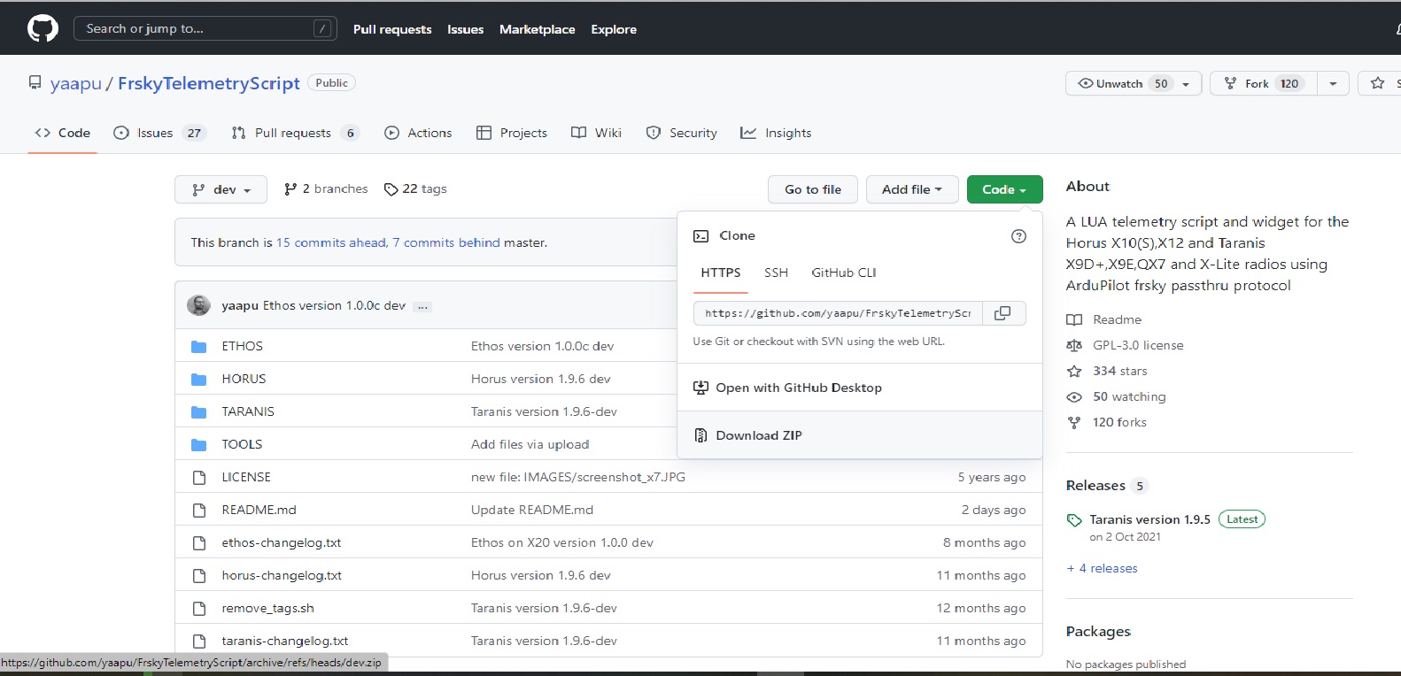 An Open Source Frsky Telemetry Script for the Horus X10,X12 and Taranis X9D,X9E and QX7 radios ...