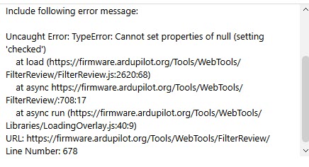FFT Filter Tool Upload Issues - ArduCopter - ArduPilot Discourse